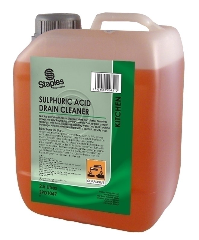 Acid Drain Cleaner 4 Cans Staples Disposables SPD1047 Acid Drain Cleaner 4 Cans Staples Disposables SPD1047