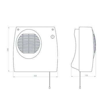 Hyco Wall Mounted Zephyr Downflow Fan Heater 2.0 kW | DF20 ...